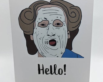 PRINTABLE Mrs. Doubtfire Illustration Art Print Welcome Entryway Wall ...