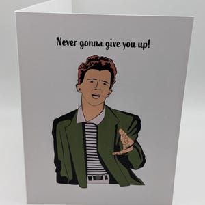 Funny Love Card: Rick Astley - Etsy