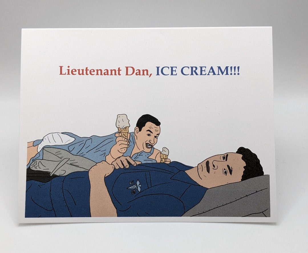 Funny Dad Card Lieutenant Dan Ice Cream for Forrest Gump Fans - Etsy