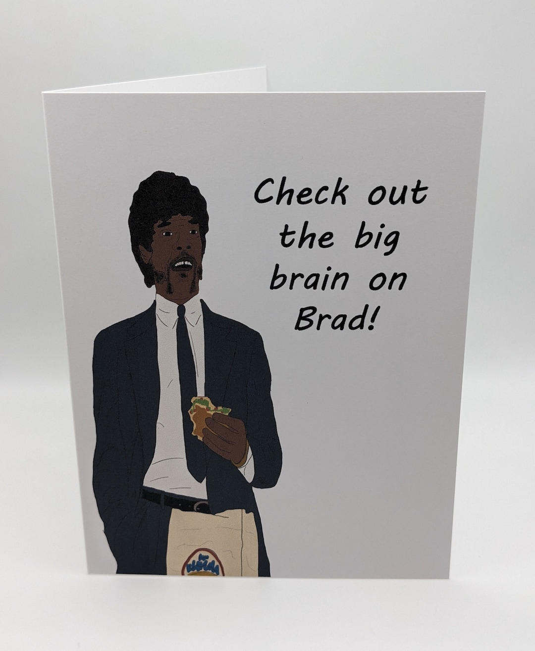 Check Out the Big Brain on Brad Samuel L Jackson Pulp Fiction Card for ...