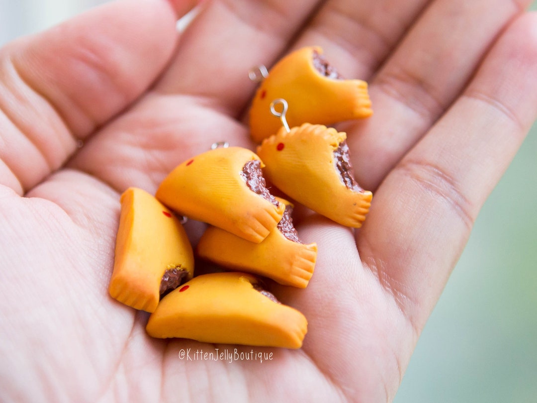 Jamaican Beef Patty Charm, Handmade, Polymer Clay, Miniature Food ...