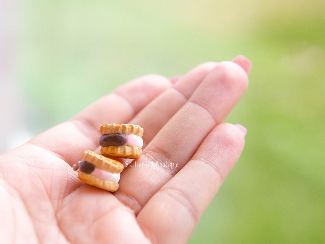 Neapolitan Waffle Ice Cream Sandwich Charm, Handmade, Polymer Clay ...