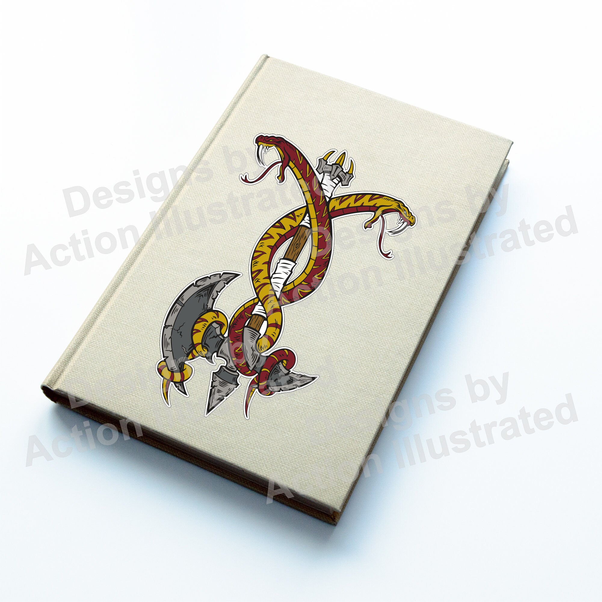 Twisted Snakes on Medieval Axe Vinyl Printed Sticker - Etsy