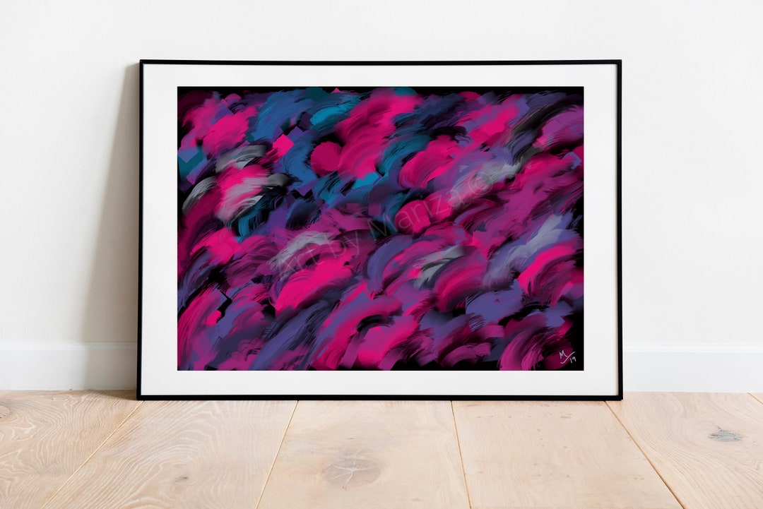 Art Print Vegan Art Soft Abstract Art Expressionism Pink - Etsy