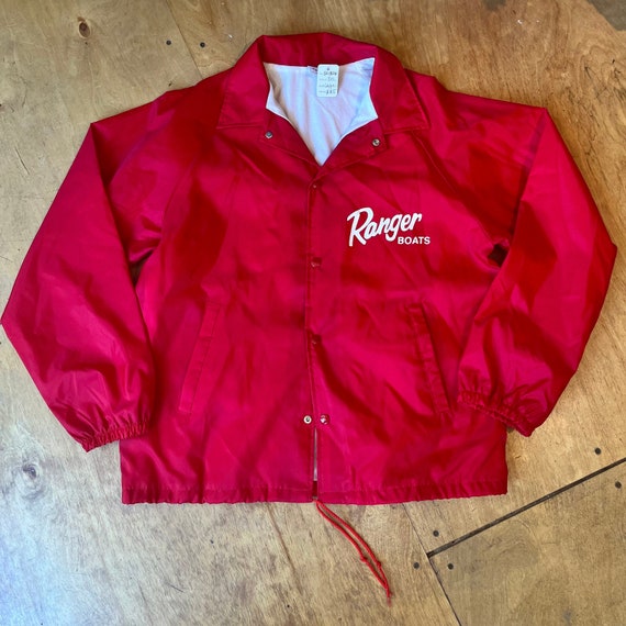 1980s Ranger Boats Red Windbreaker Jacket - Gem
