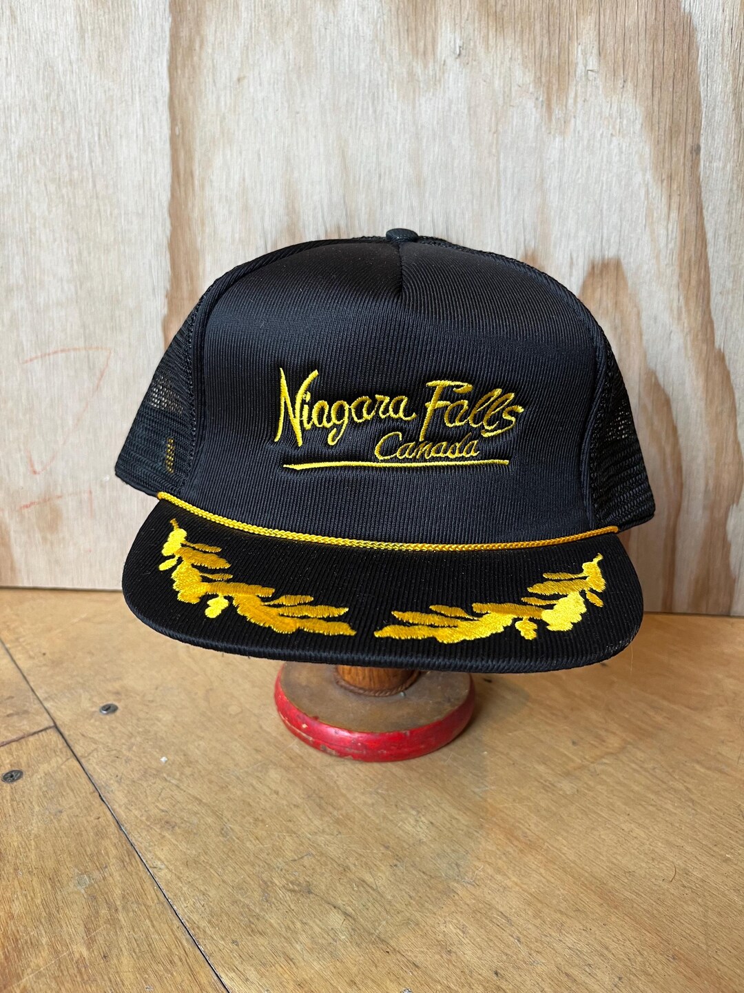 1980s Niagara Falls Canada Black and Yellow Trucker Hat Baseball Cap - Etsy