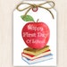 Back to School Printable Gift Tags, Happy First Day of School Gift Tag ...