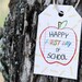 Apple Happy First Day of School Gift Tag, Back to School Printable Tag ...