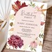 Autumn Floral Birthday Party Invitation, Fall Woman's Birthday Invite ...