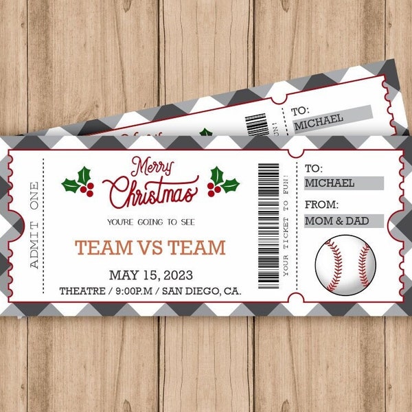 Baseball Ticket - Etsy