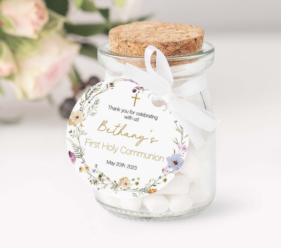 Gil First Communion Favor Tags, Thank you Tags Communion, printable ...