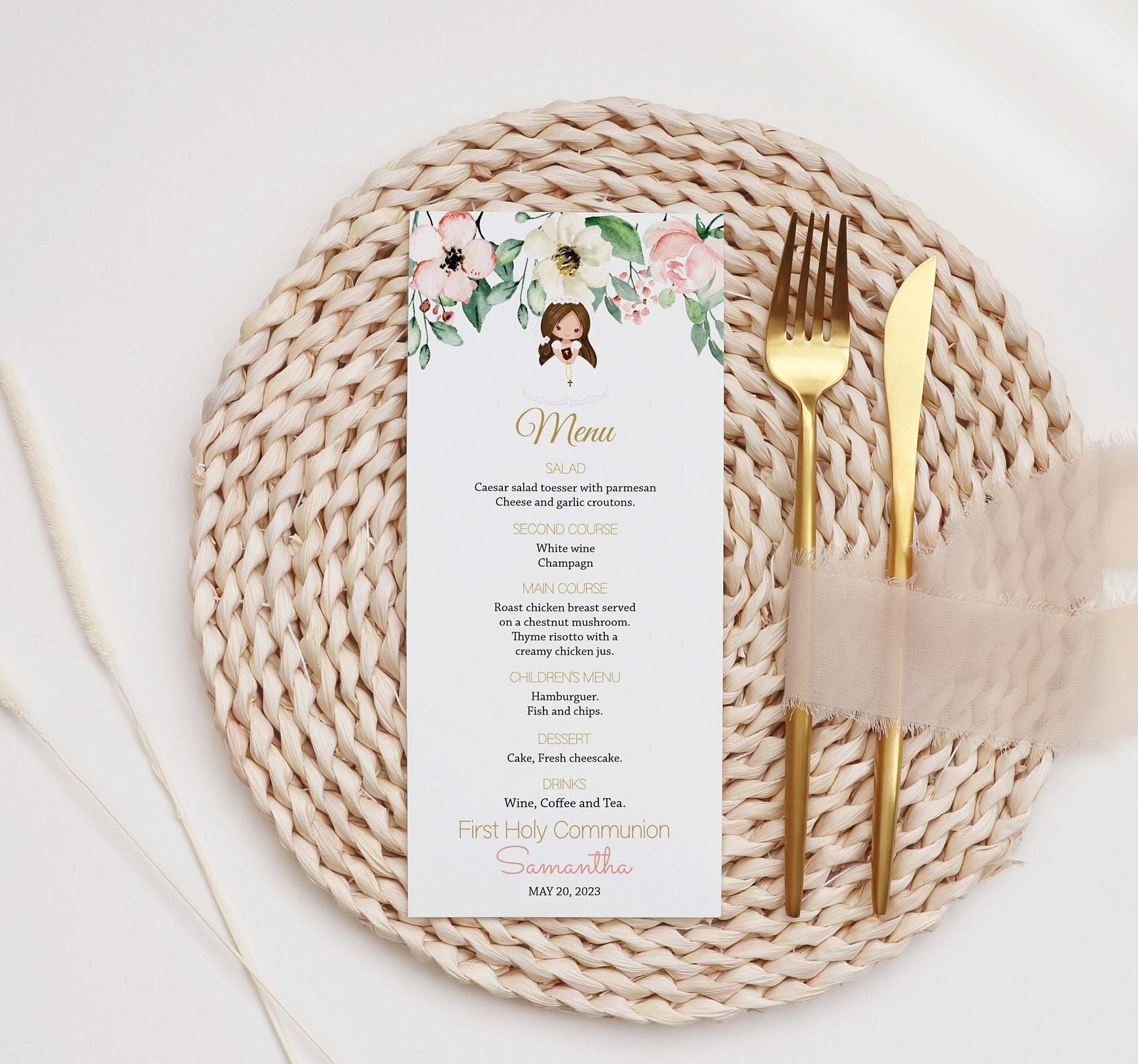 First Communion Buffet Menu