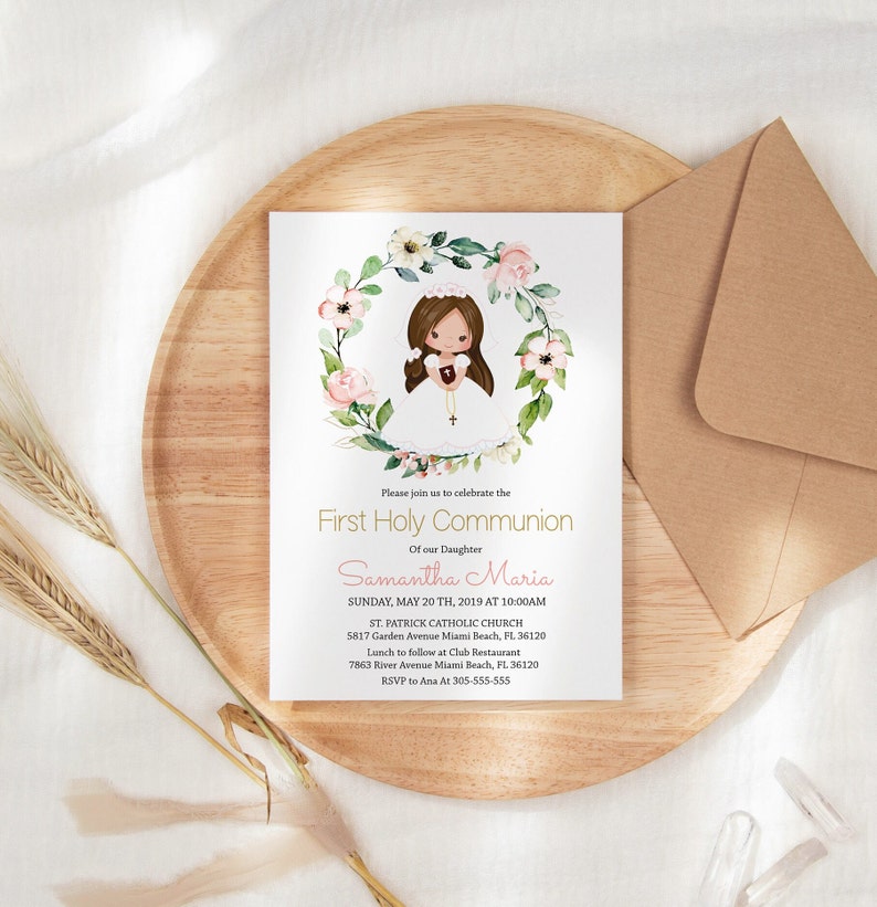 Girl First Communion Welcome Sign 1st Communion Poster - Etsy