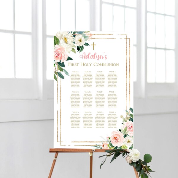 First Holy Communion Seating Chart - Etsy