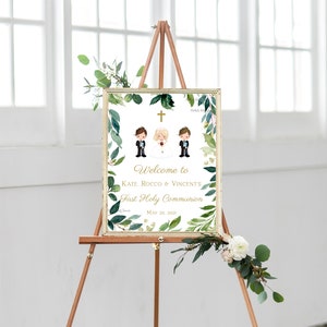 Printable Table Numbers, First Communion Table Number, Baptism, Instant ...