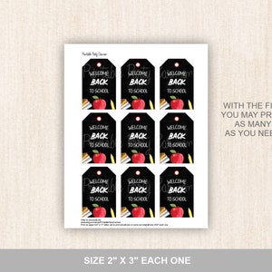 Welcome Back to School Gift Tag, Back to School Printable Tag, Teacher ...