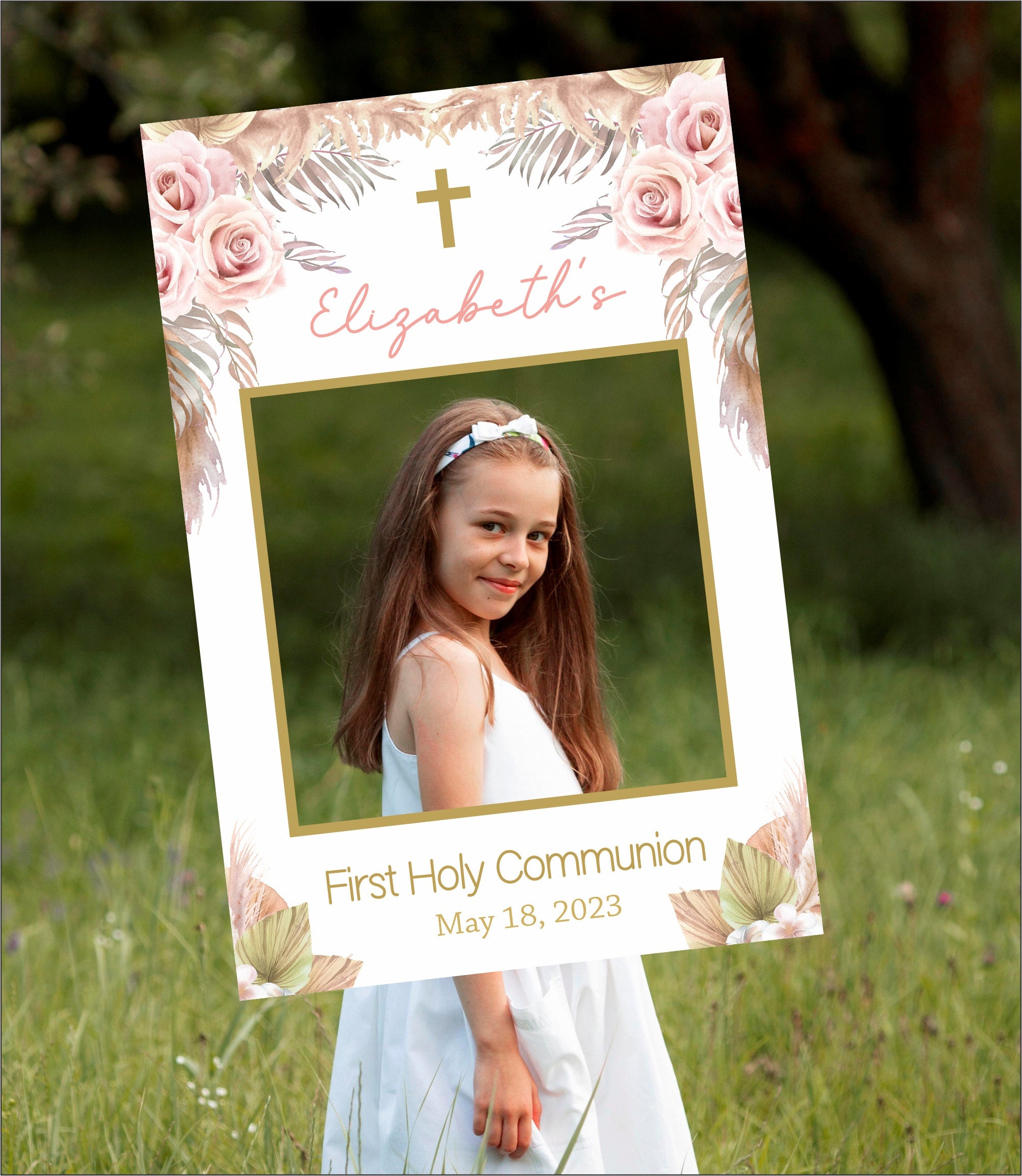 Boho First Holy Communion Seating Chart, Boy First Communion, Editable ...