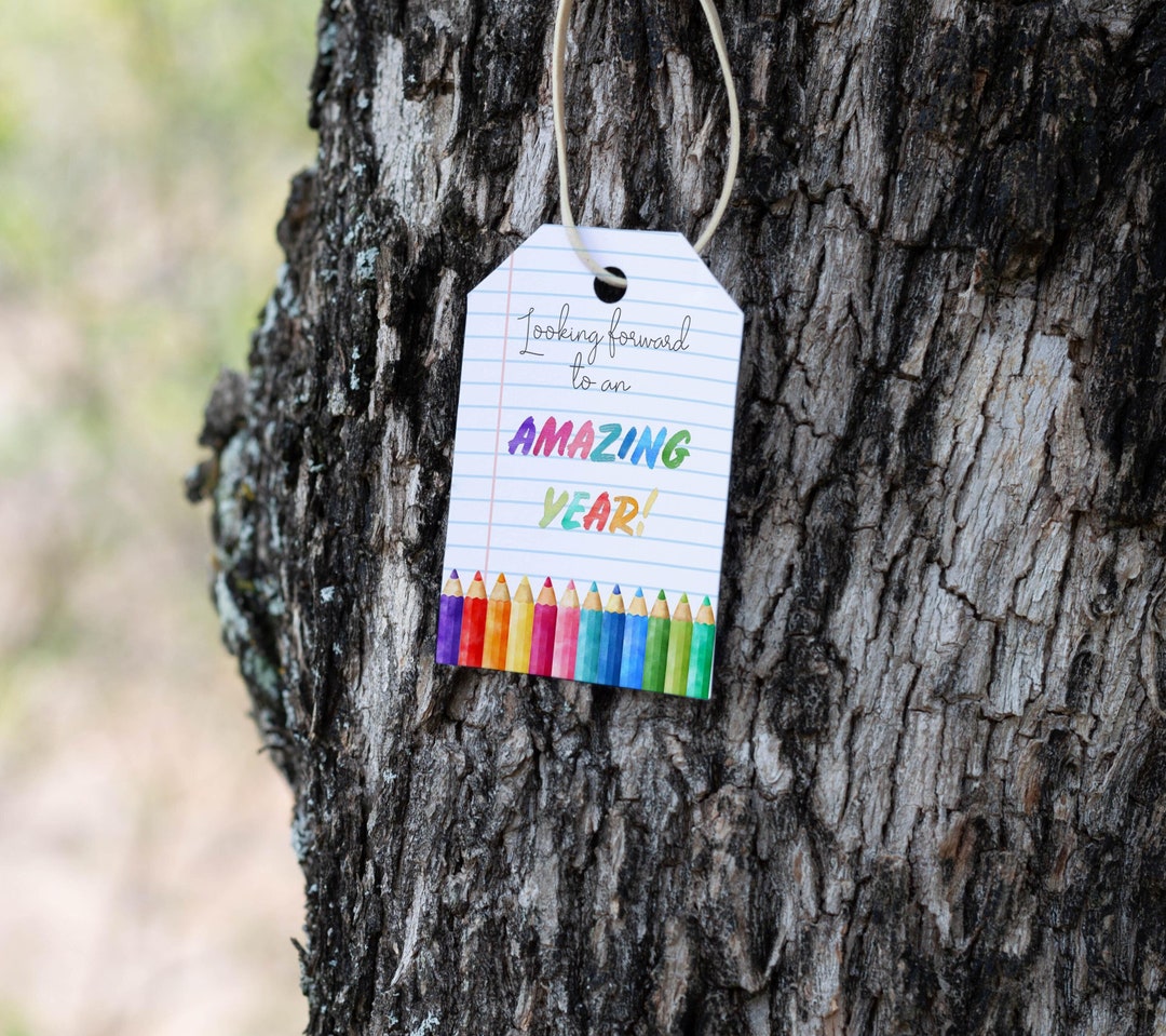 Back to School Printable Gift Tag, Looking Forward to an Amazing Year ...