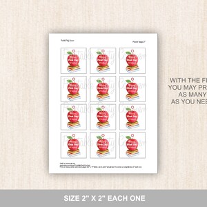 Back to School Printable Gift Tags, Happy First Day of School Gift Tag ...