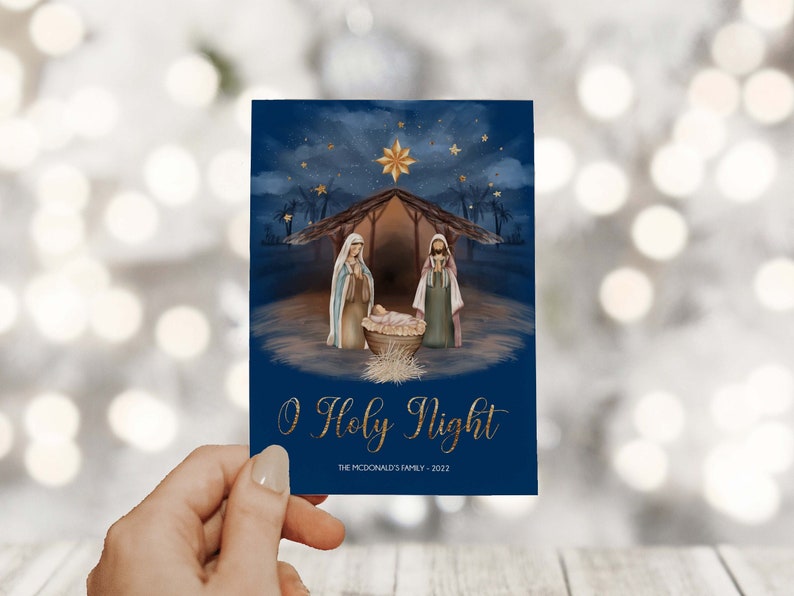 Printable Christmas Card O Holy Night Card Miracle of - Etsy