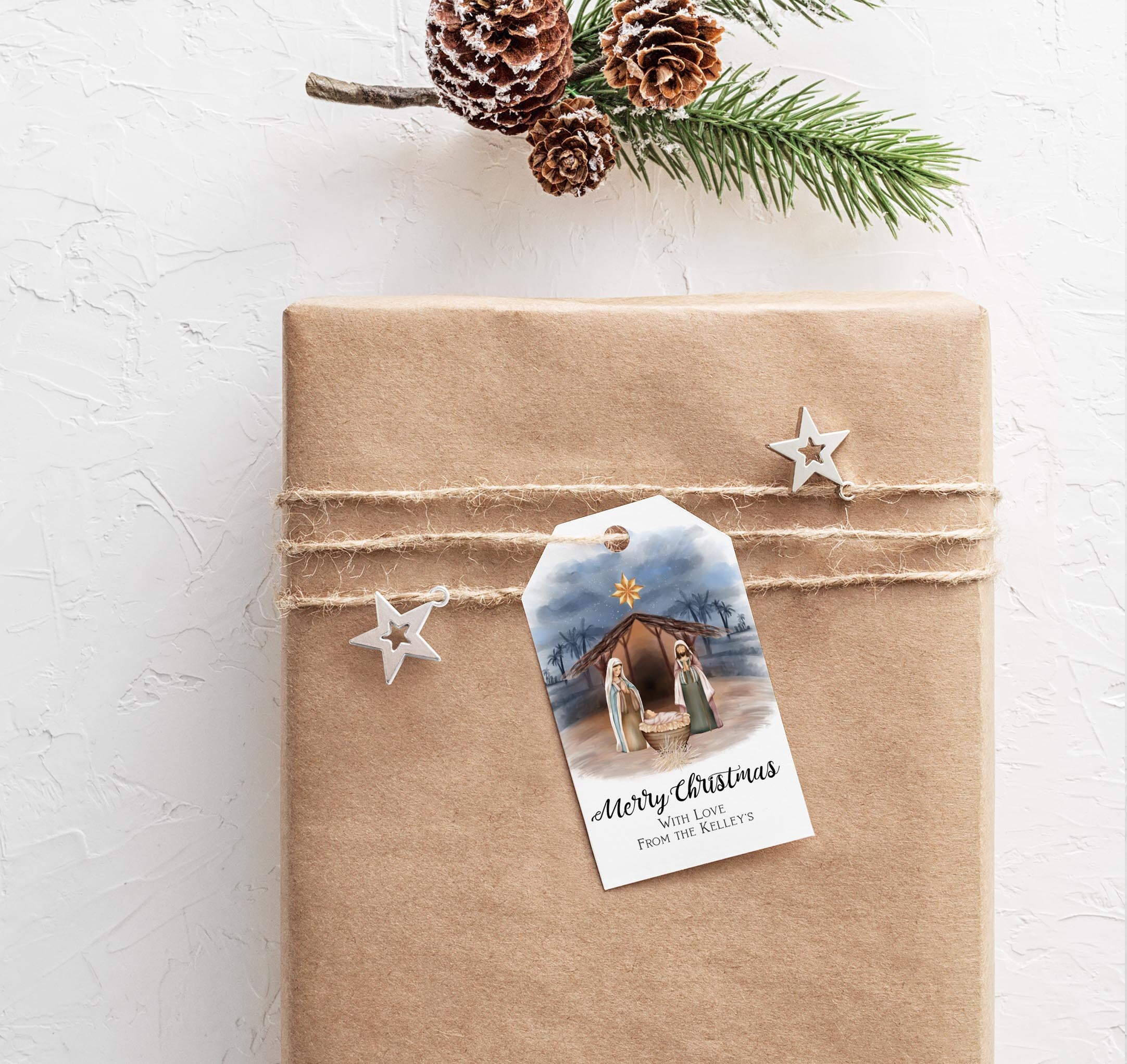 Nativity Christmas Gift Tags Christmas Favor Tags Religious - Etsy