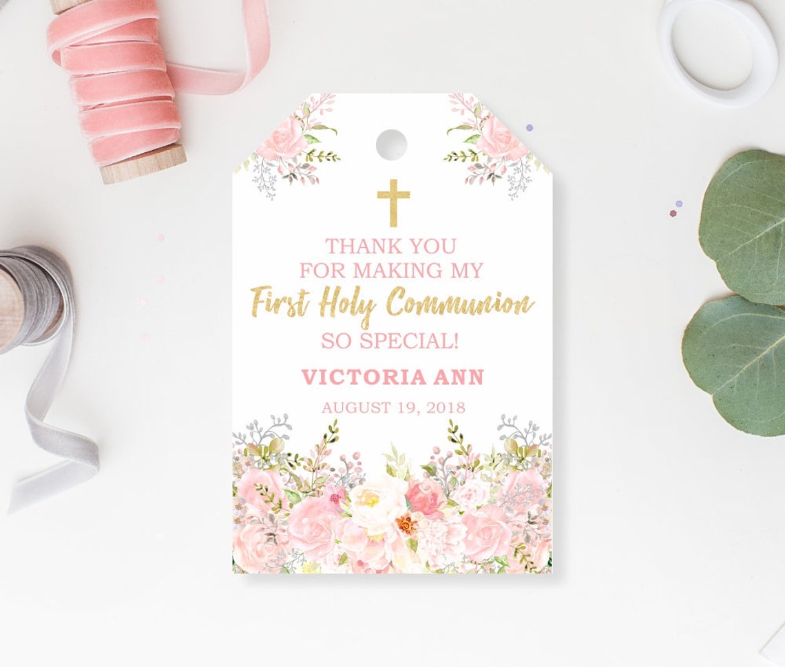 First Holy Communion Favor Tags, Communion Favor Tag, First Communion ...