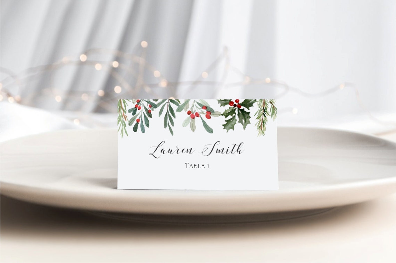 Christmas Menu, Holiday Menu Card, Holly Jolly Christmas, Printable ...