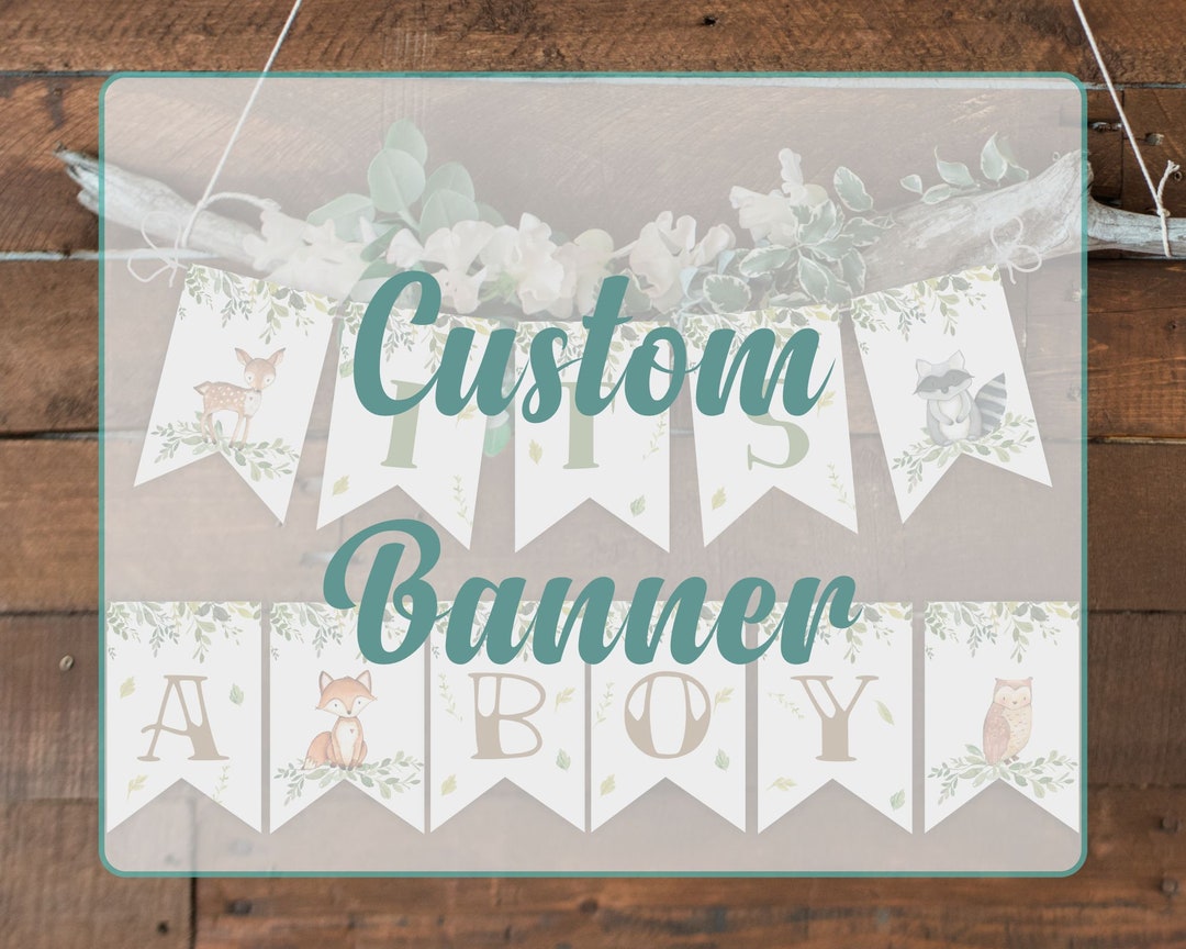 Printable Woodland Banner Custom Order - Etsy