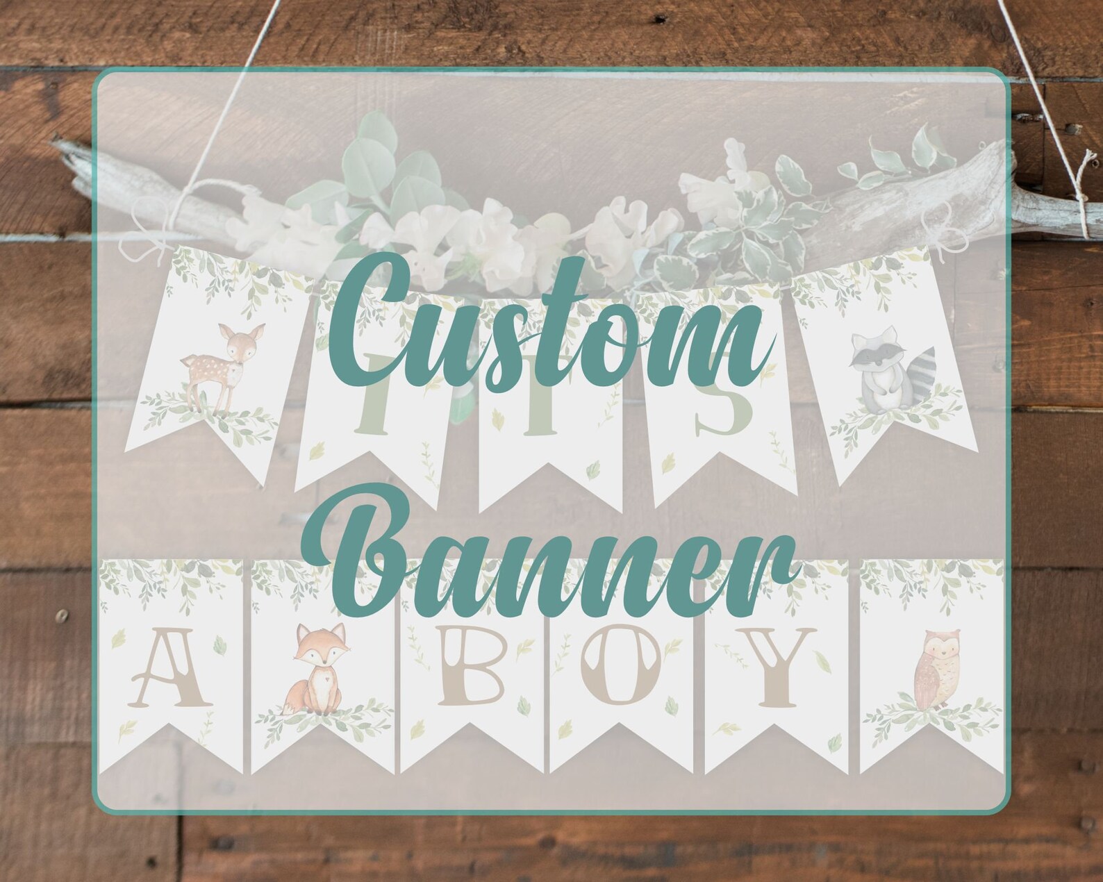 Printable Woodland Banner Custom Order - Etsy