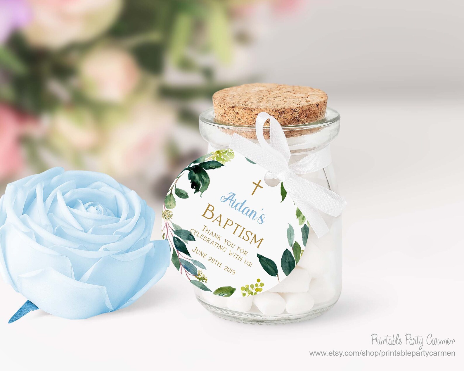 Favor Tags Boy Baptism Gift Tags Baptism Christening Tags - Etsy