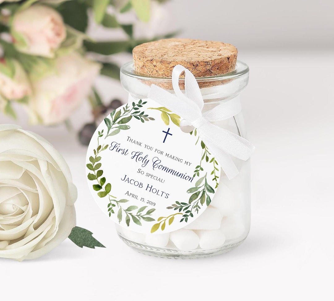 First Holy Communion Favor Tag, First Communion Boy, Neutral First ...