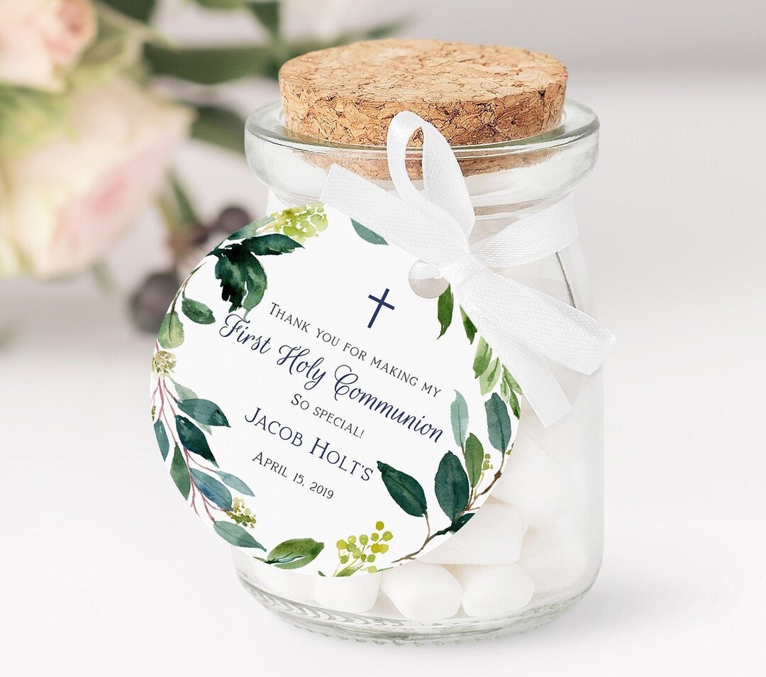 First Communion Favor Tags, Boy First Communion, First Communion Favors ...
