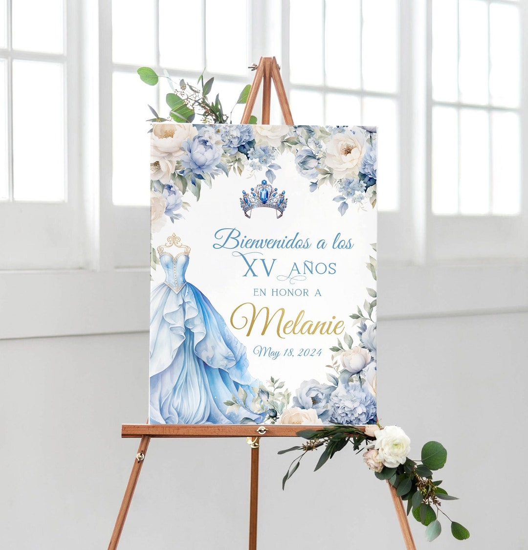 Quinceañera Printable Welcome Sign Cinderella Theme Editable Template ...