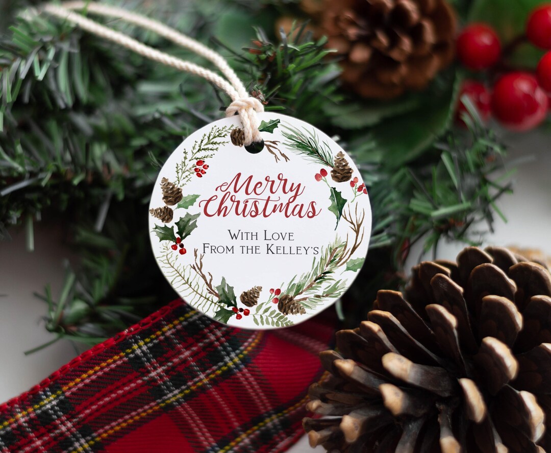 Merry Christmas Gift Tags, Christmas Favor Tags, Holiday Favor Tags ...