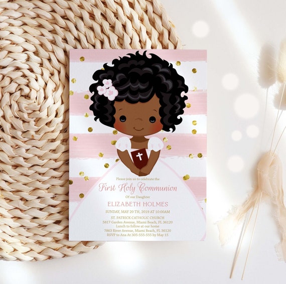 Printable Girl First Holy Communion Personalized Girls First Communion