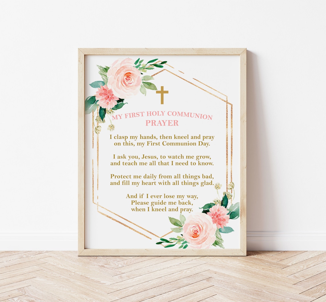 First Holy Communion Menu Editable, Girl First Communion, Siblings ...