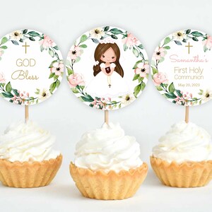 CENTERPIECES Girl First Holy Communion Printable, First Holy Communion ...