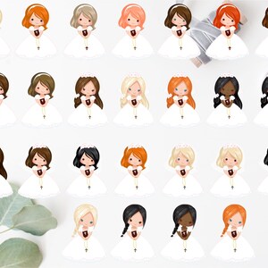 First Holy Communion Cupcake Toppers 1st Communion Girl Printable First ...