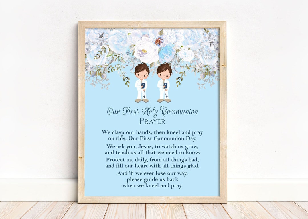 Boy First Communion Prayer, Printable Communion Prayer, Communion Table ...