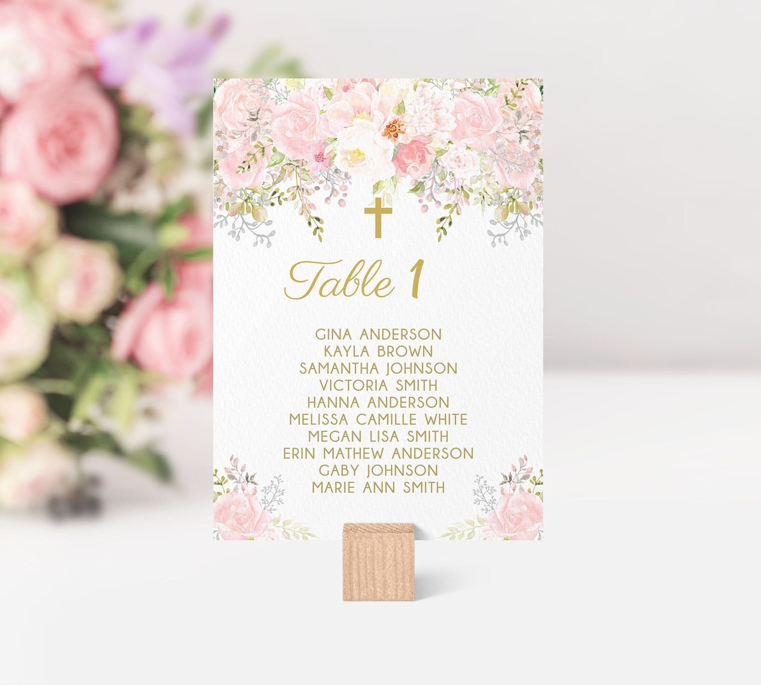 First Communion Seating Chart, Girl First Communion or Baptism ...