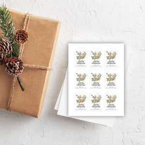 Christmas Gift Tag Printable, Holiday Favor Tags, Angel Merry Christmas ...