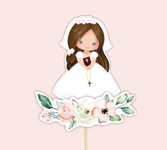 CENTERPIECES Girl First Holy Communion Printable, First Holy Communion ...