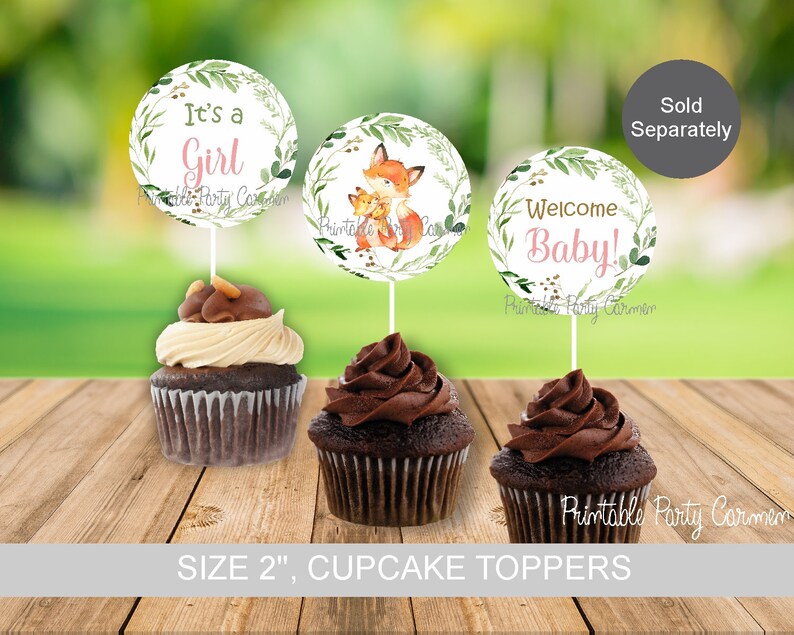 Fox Woodland Baby Shower Centerpieces, Girl Baby Shower Decoration ...