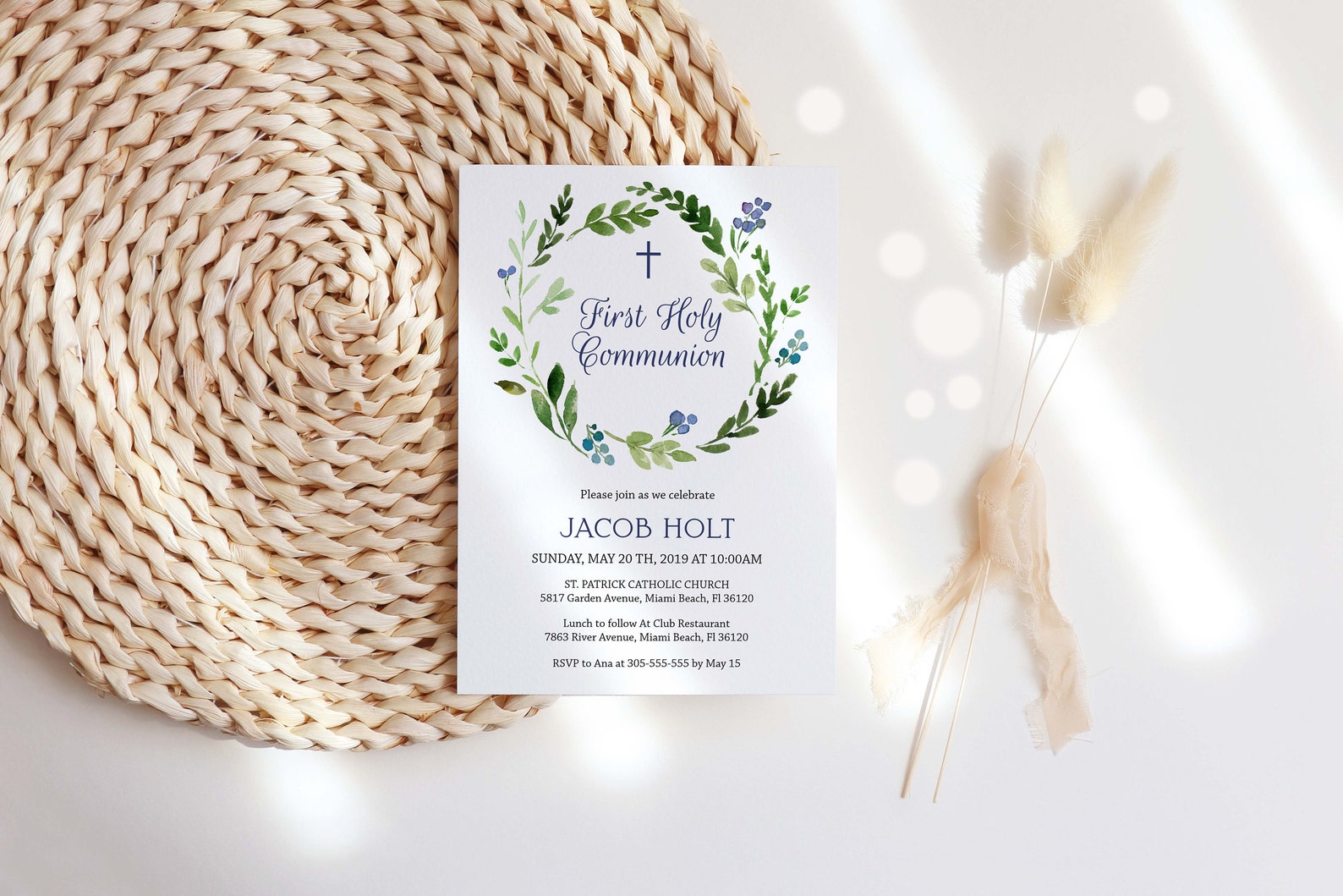 Boy First Communion Welcome Sign Template, 1st Communion Poster ...