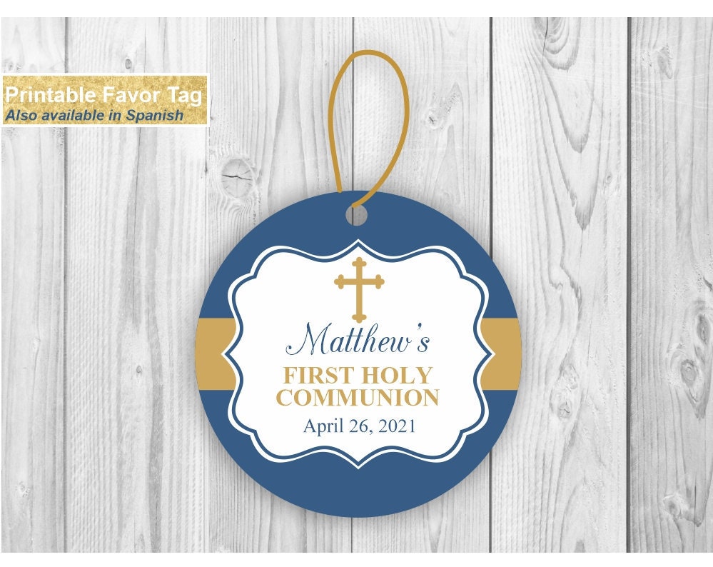 First Holy Communion Favor Tag Communion Favor Tag Boy - Etsy Canada