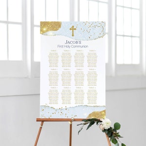 First Holy Communion Seating Chart Boy First Communion - Etsy