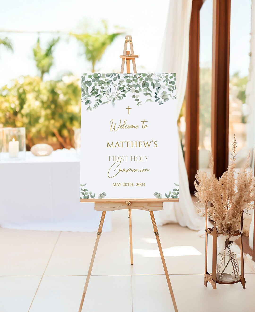 First Communion Welcome Sign Template, 1st Communion Poster, Communion ...