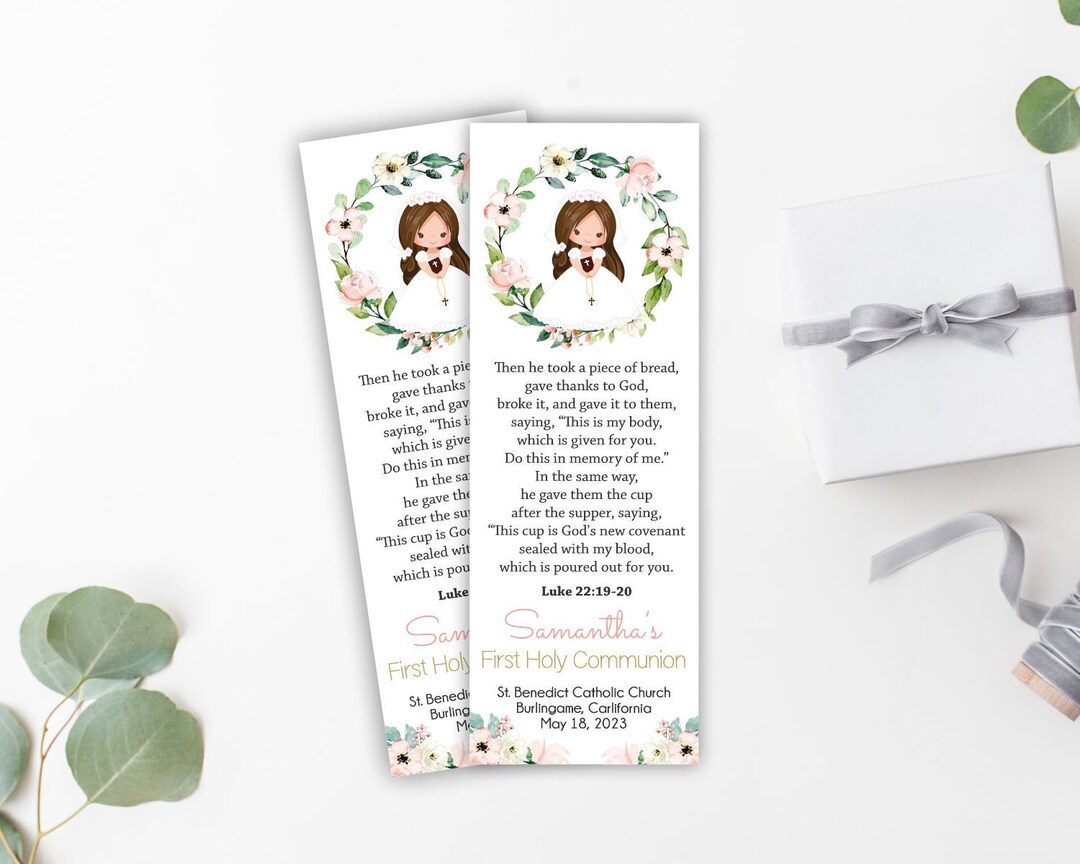 Gil First Holy Communion Bookmark Printable Bookmark - Etsy