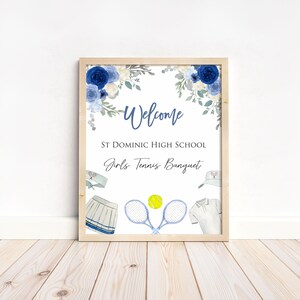 Tennis Welcome Sign, Printable Sign, Tennis Theme Party Decorations ...