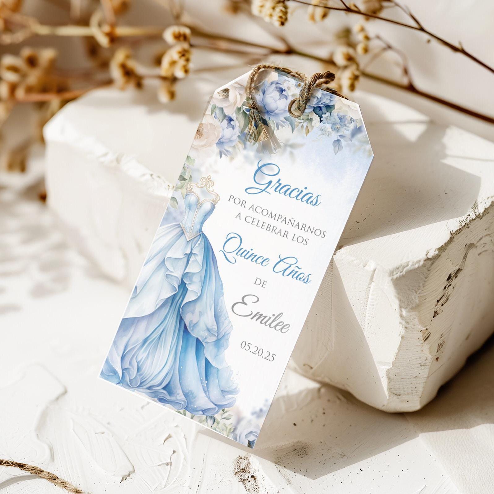 Cinderella Quinceañera Table Numbers Template | Sweet 15 Blue & Cream ...